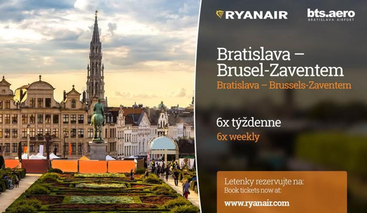Z Letiska Bratislava sa od piatka bude lietať na hlavné letisko v Bruseli